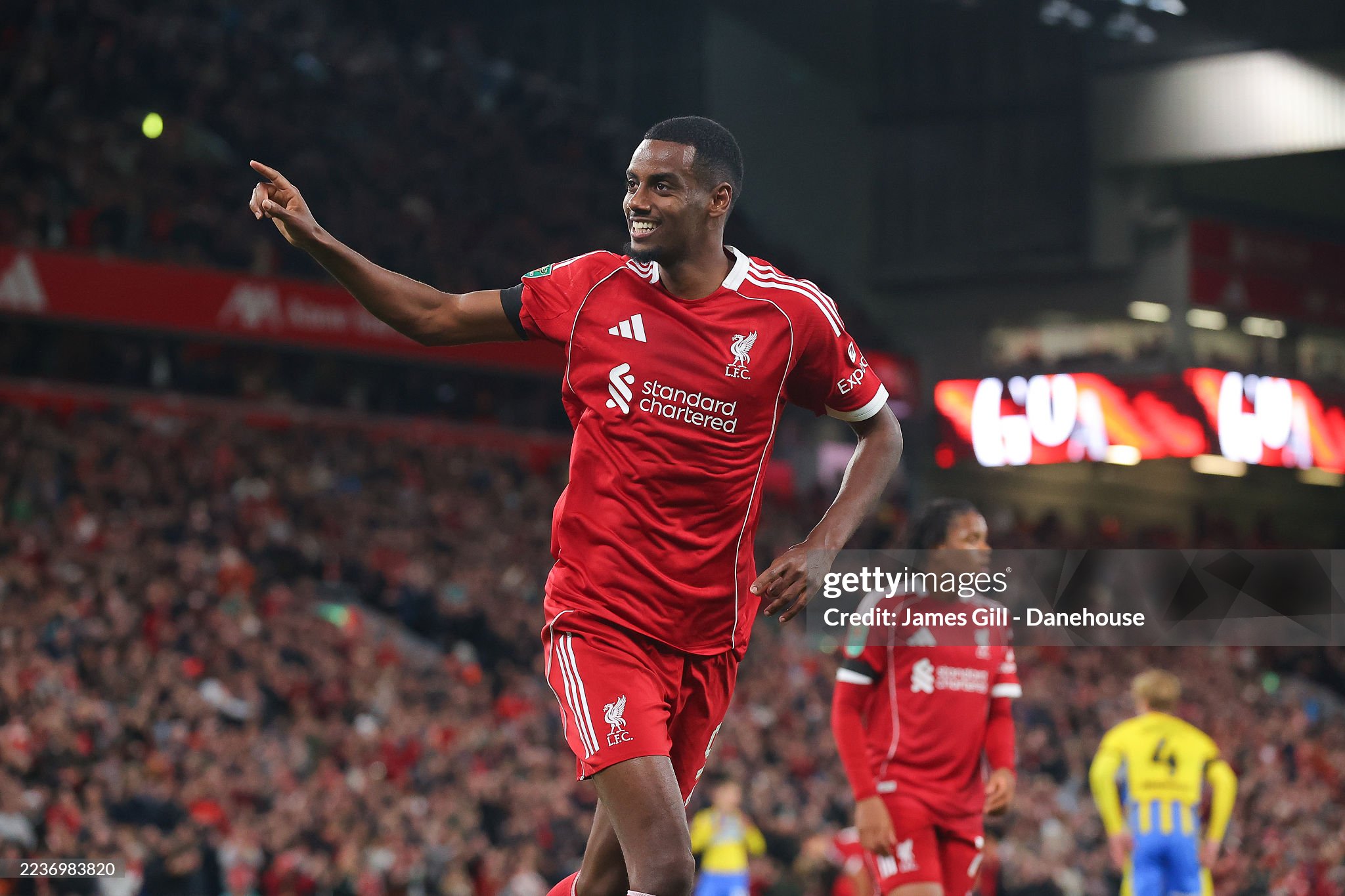 Alexander Isak scores debut Liverpool goal as Ekitike sees red for ...